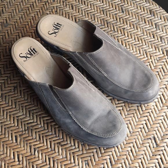 Sofft | Shoes | Sofft Slip On Leather Clog Womens Size 75 | Poshmark